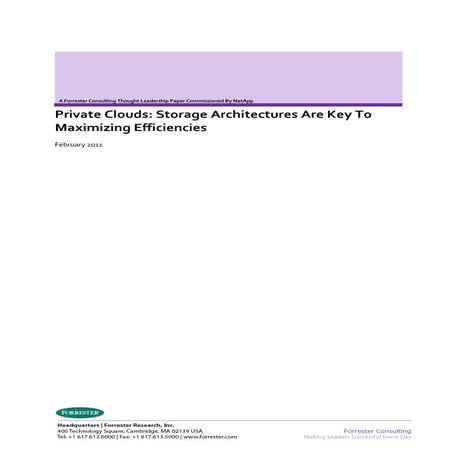 Forrester report rp-storage-architectures | PDF