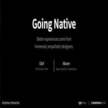 Going Native | PPT