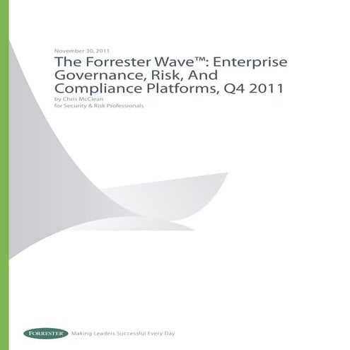 Forrester wave enterprise_grc_platforms_q4_2011 | PDF