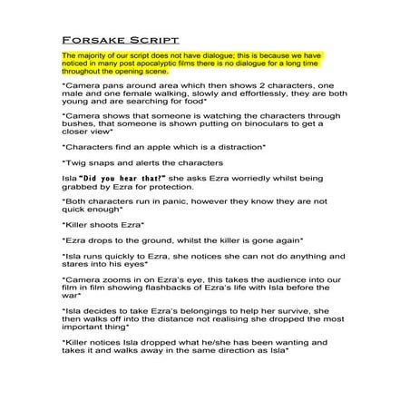 Forsaken Script | DOC