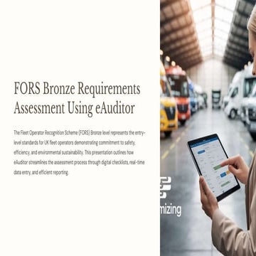 FORS Bronze Requirements Assessment with eAuditor Audits & Inspections ...