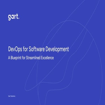 DevOps for Software Development with Gart | PDF