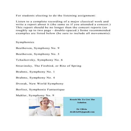For students electing to do the listening assignmentListen to a | PDF