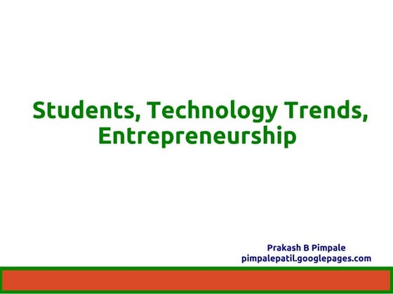 Technology Entrepreneurship | PPTX | Technology Industry | Industries
