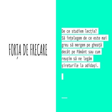 Forta de frecare | PPT