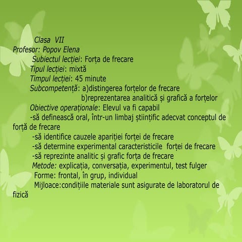 Forta de frecare | PPT