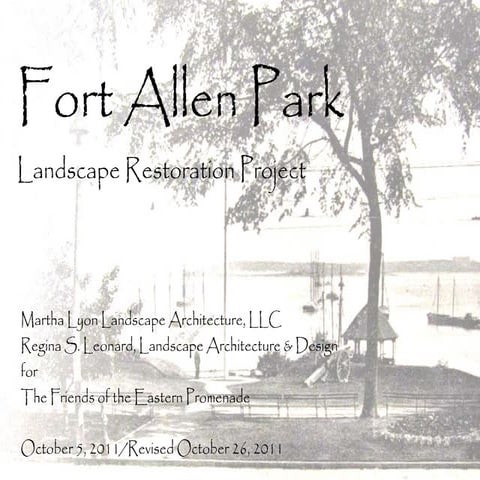 Fort Allen Park Restoration Project | PPT | Landscaping | Home & Garden