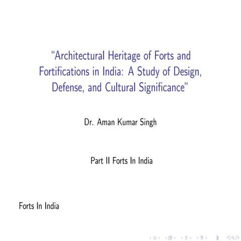 Military Enginnerining as Forts and Fortification in India | PDF