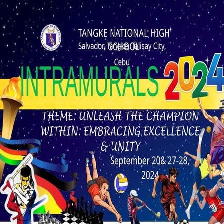Tarpaulin for School Intramurals including the different Level and has ...
