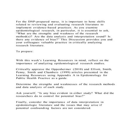 For the DNP-prepared nurse, it is important to hone skills relat | DOCX