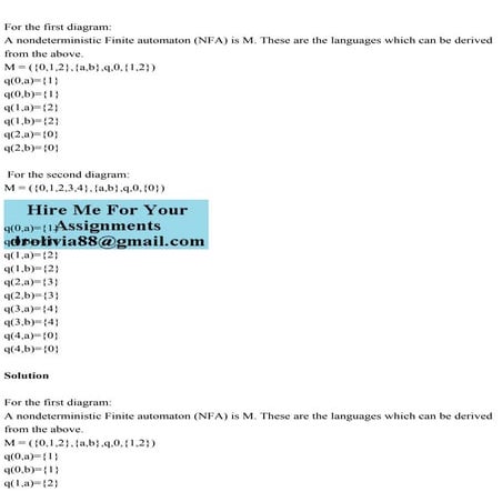 For The First Diagrama Nondeterministic Finite Automaton Nfa Is Pdf