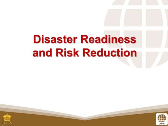 National disaster management framework 2005 | PPTX
