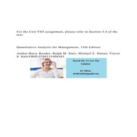 For the Unit VIII assignment, please refer to Section 5.4 .docx