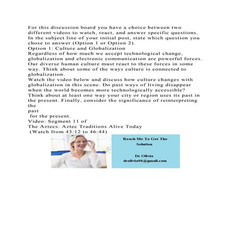 For this discussion board you have a choice between two different vi.docx