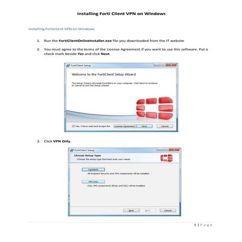 Forticlient install | PDF