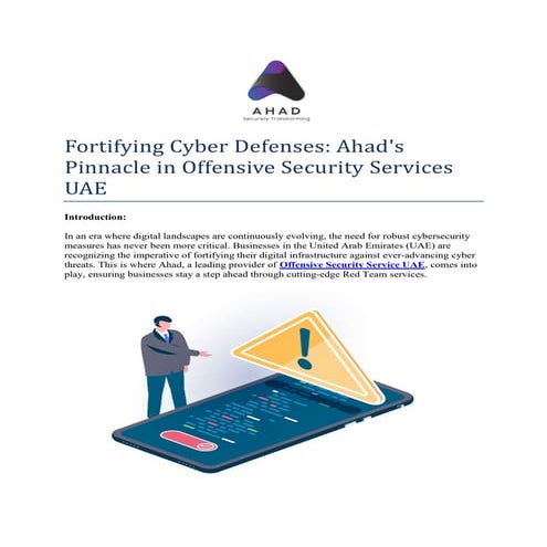 Fortifying Cyber Defenses Ahad's Pinnacle in Offensive Security ...