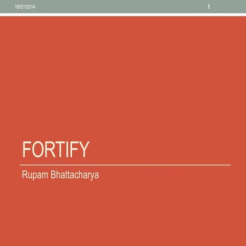 Fortify Source Code Analyzer Ppt