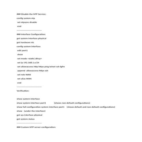 Fortigate Cli Most Used Configuration Docx