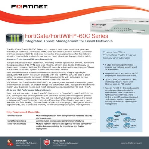 FortiGate-60C | PDF | Computer Networking | Computing
