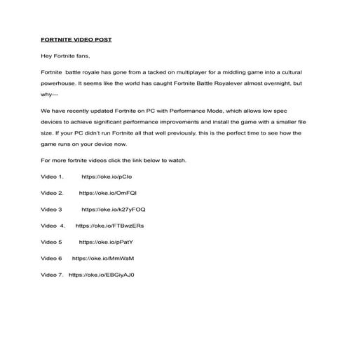 BEST FORTNITE VIDEO | PDF