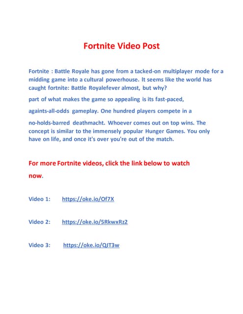 Fortnite | DOCX