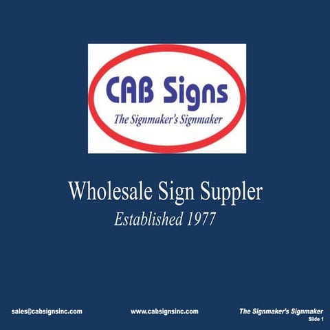 CAB Signs Portfolio - ADA Signs, Engraving, Printing | PPT