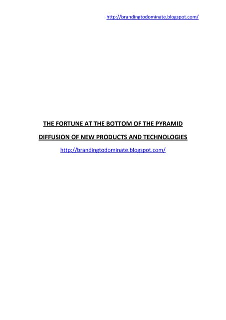 Bottom Of Pyramid | PPTX