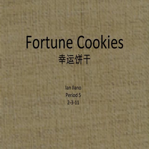 Fortune cookies | PPT