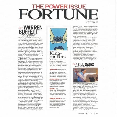 Herb Allen | The Power Issue | Fortune | PDF