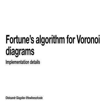 Fortunes Algorithm For Voronoi Diagrams Ppt 9479