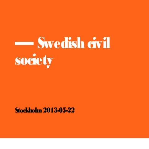 Forum and swedish civil society 13 05-23 | PPT