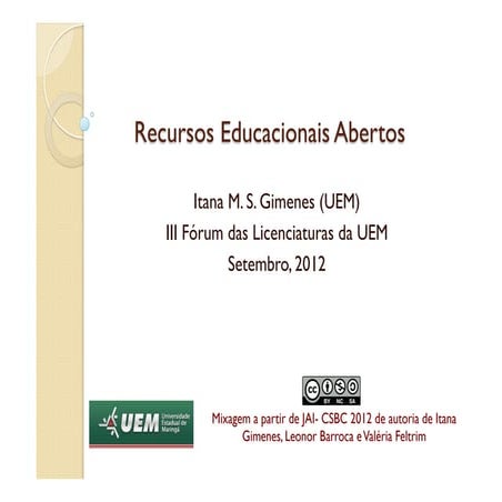Recursos Educacionais Abertos Rea Pdf