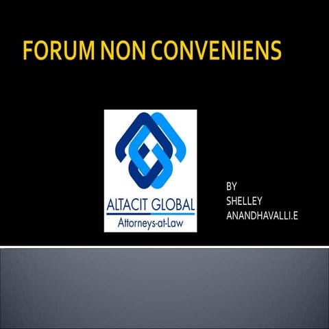 Forum non conveniens | PPT
