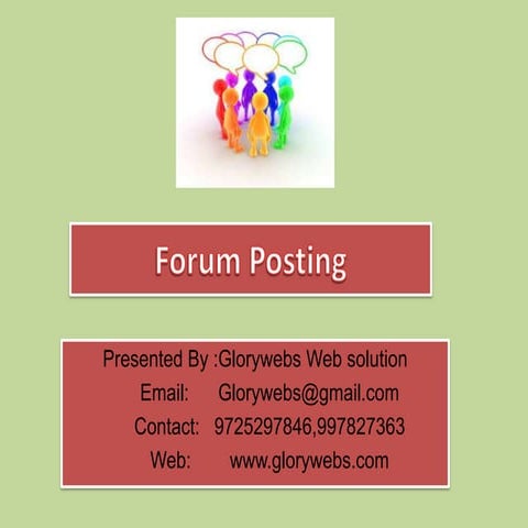 Forum posting | PPTX