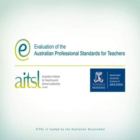 Evaluation of the Australian Professional Standards for Teachers ...