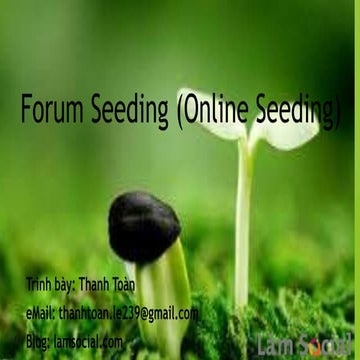 Forum seeding (online seeding) | PPTX