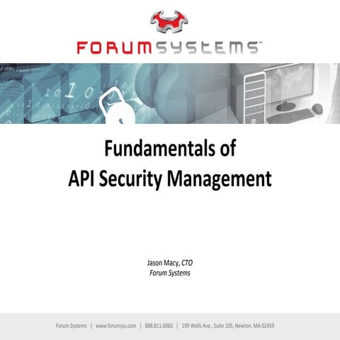 Fundamentals of API Security Management | PPT