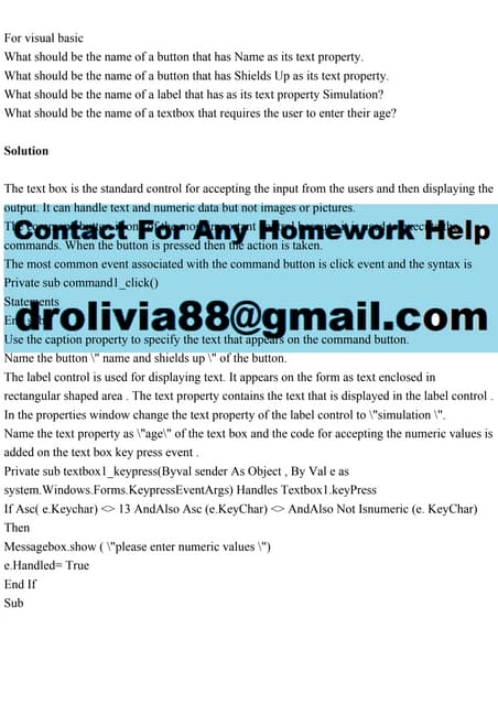 toolbox and its properties in the visual basic | PPTX