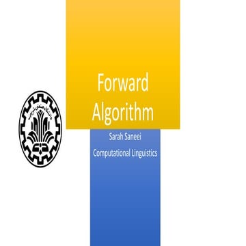 Forward algorithm step by step | PDF