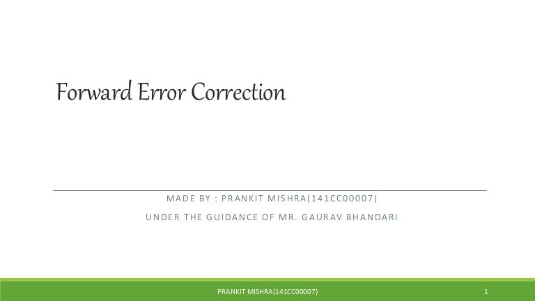 Forward Error Correction