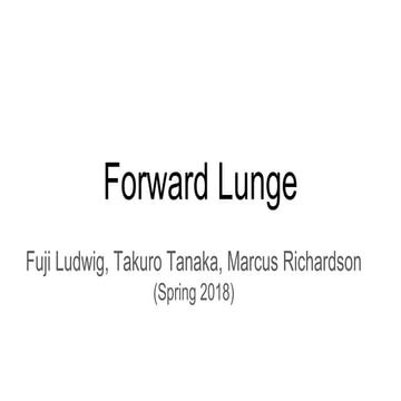 Forward Lunge | PPTX | Physical Therapy | Wellness