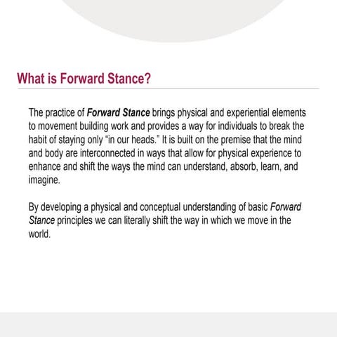 Forward Stance | PDF