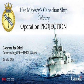 Pre-Deployment Briefing - HMCS Calgary - July 2018 | PPTX