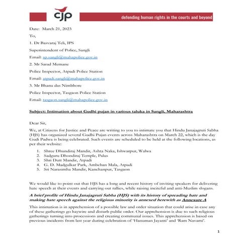 Joint Representation to police commissioner mumbai.pdf