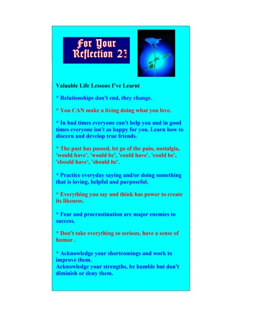 Create the Life You Envision for Yourself | PPT