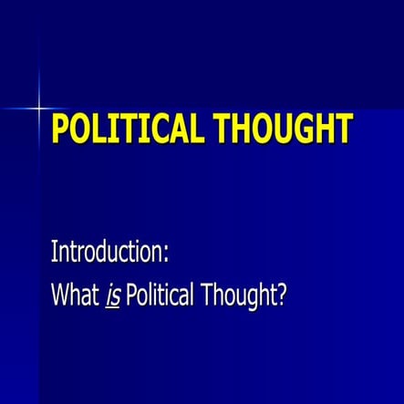 Political Thought | PPT
