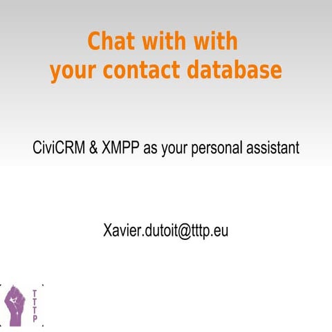 CiviCRM & XMPP as your personal assistant | ODP | Email | Internet