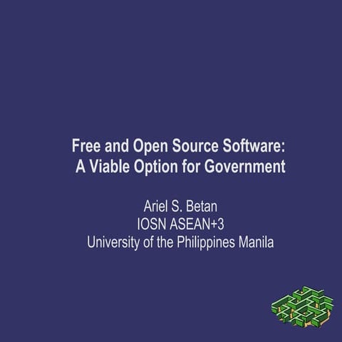 FOSS: A viable option for government | PDF | Shareware and Freeware | Computer Software and ...