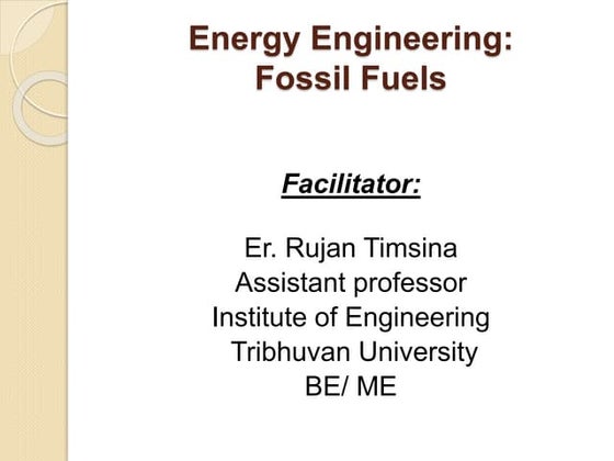 Fossil fuels Formation | PPTX