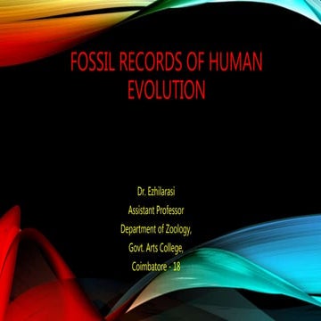 Fossil record of human evolution | PPTX